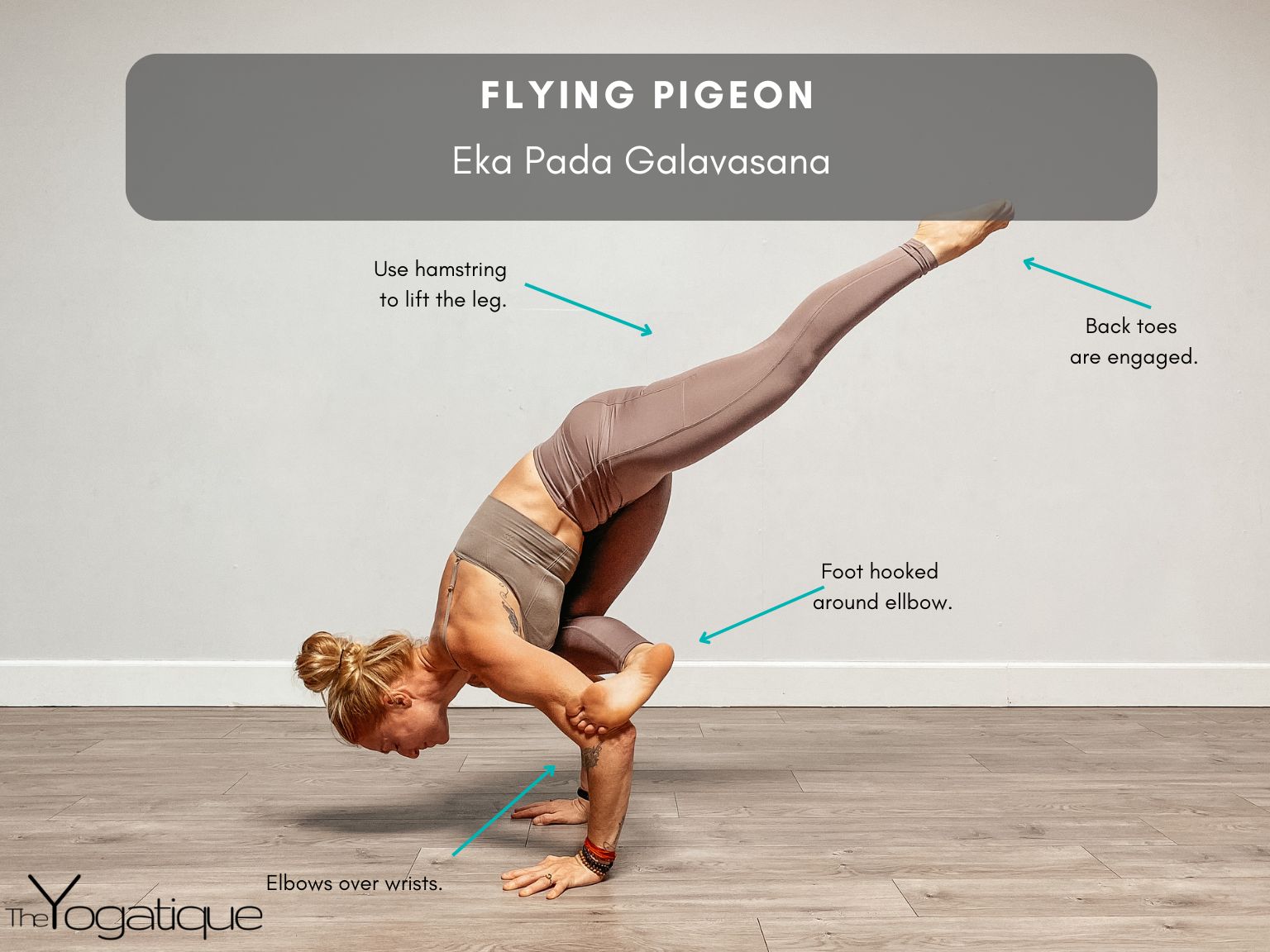 How To Do Flying Pigeon Pose + Modifcations & Misalignments | The Yogatique